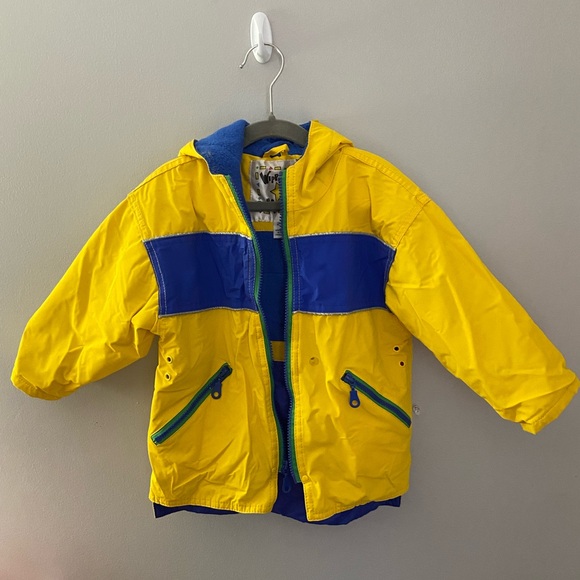 Wippette | Jackets & Coats | Vintage Wippette Kids Blue And Yellow Rain ...